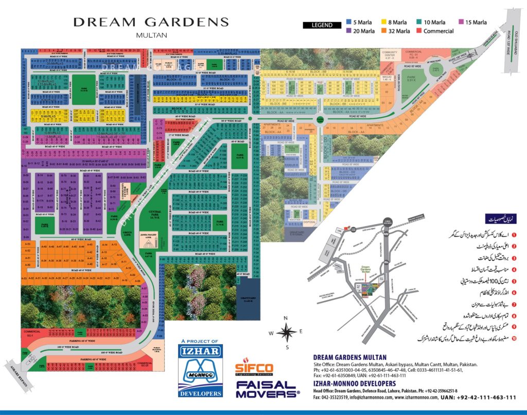 Dream Gardens Multan Master Plan - INVEST IN PAKISTAN | Property & Real ...